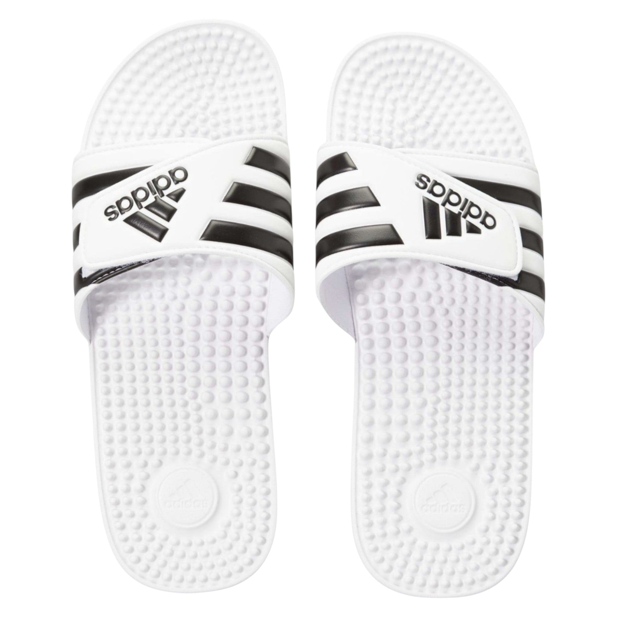 .Adidas Mens Adissage Slides - WHITE/BLACK - (F35573) - ASW - R2L14 ...